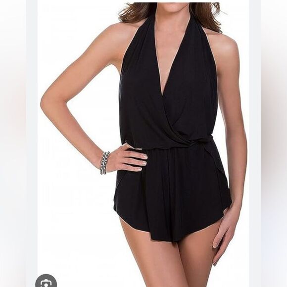 Aqua Green | Swim | Newtarget Aqua Green Halter Neck Swim Romper Size ...